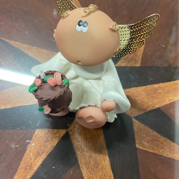 Art | Vintage Kirks Kritters Angel Cheeks Figurine Angel With Birthday ...